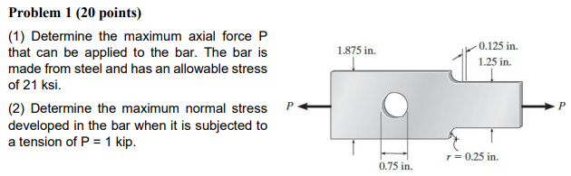 Solved (1) Determine the maximum axial force P that can be | Chegg.com