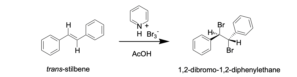 Solved trans-stilbene 1,2-dibromo-1,2-diphenylethane | Chegg.com