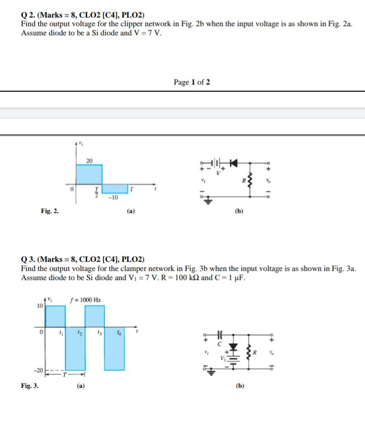 Solved Q2 Marks 8 Clo2 C4 Plo2 Find The Output 