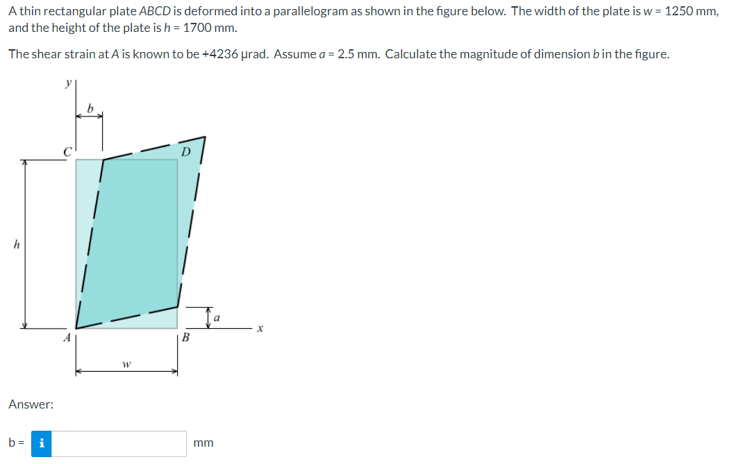 Solved A thin rectangular plate ABCD is deformed into a | Chegg.com