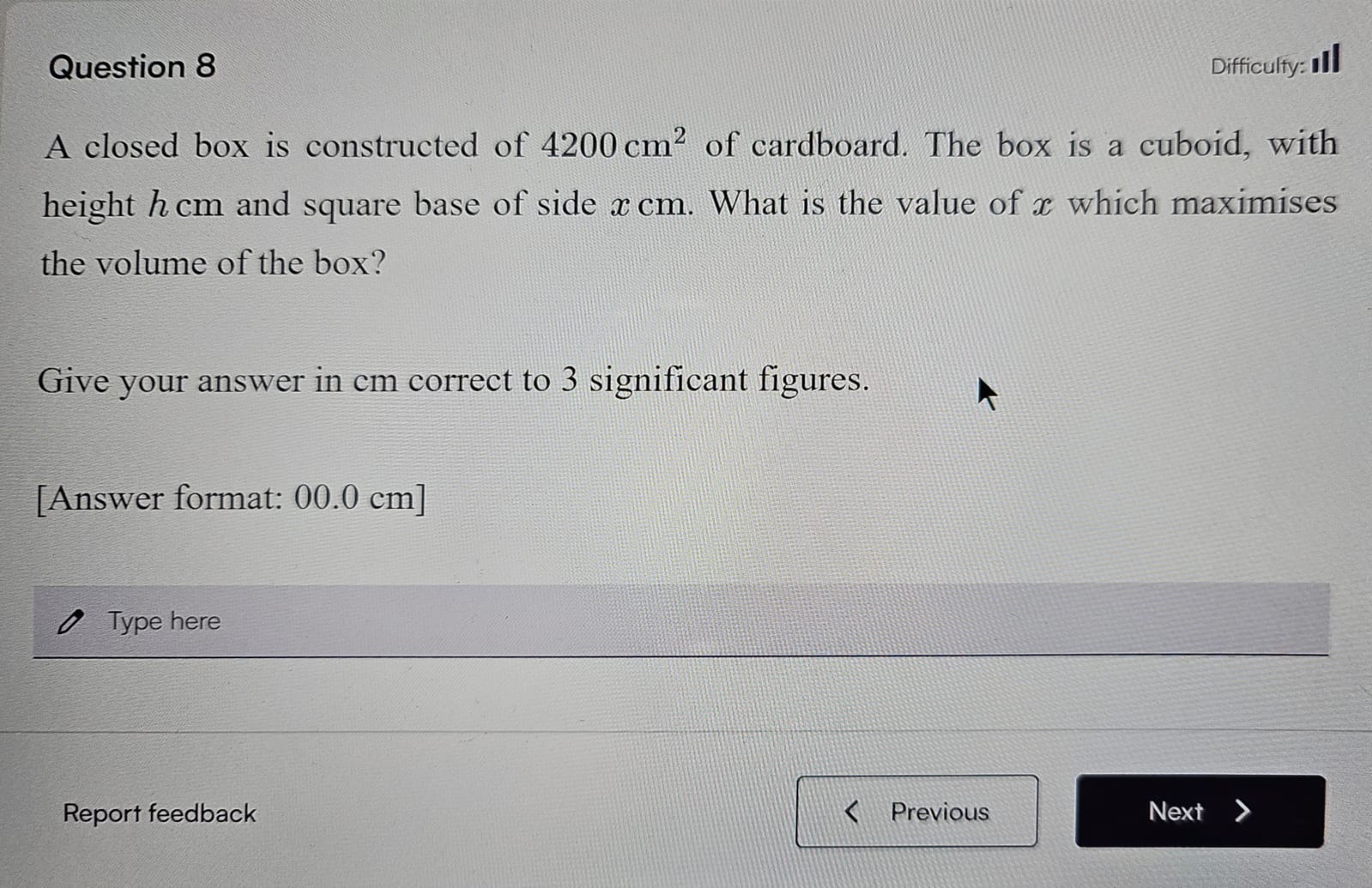 Solved Question 8 Difficulty: II A closed box is constructed | Chegg.com