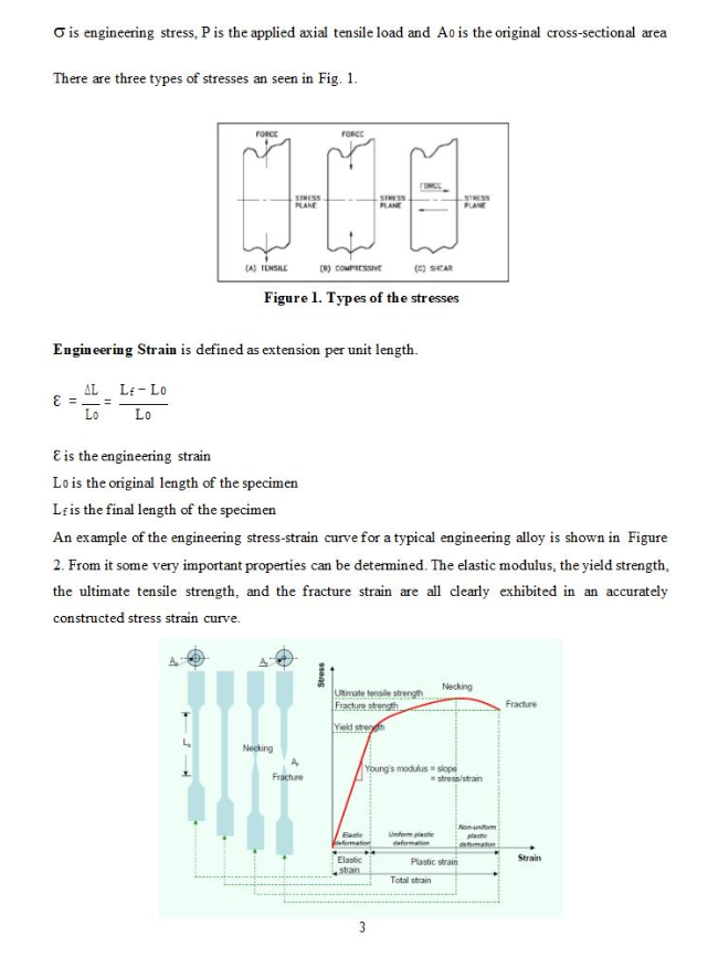 Solved TENSILE TEST 1. OBJECT The purpose of this experiment | Chegg.com