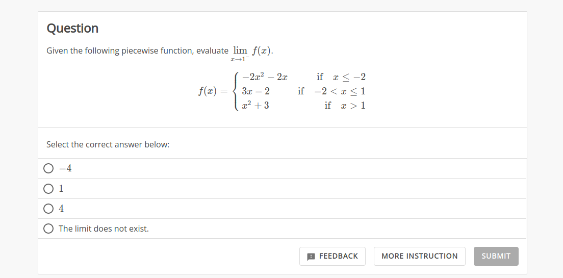 Solved Given The Following Piecewise Function Evaluate 6744