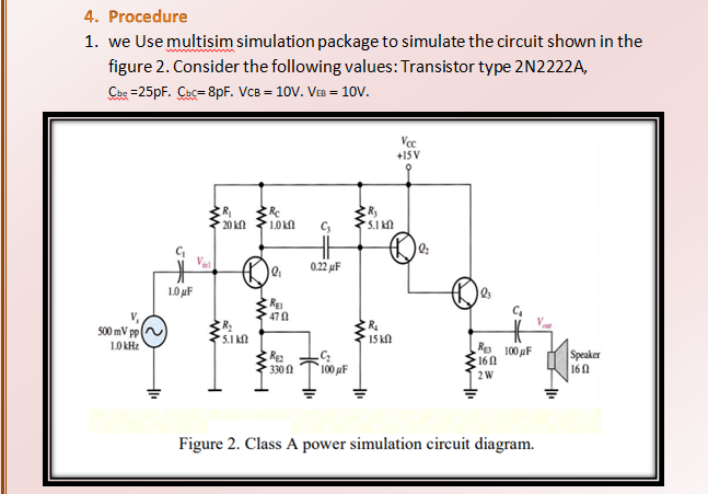 Solved 4. Procedure 1. we Use multisim simulation package to | Chegg.com