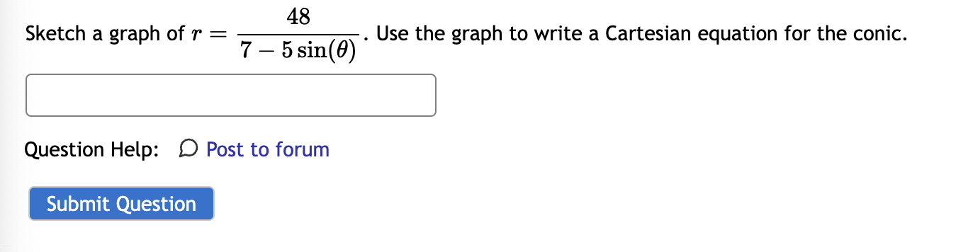 Solved Sketch a graph of r=487-5sin(θ). ﻿Use the graph to | Chegg.com