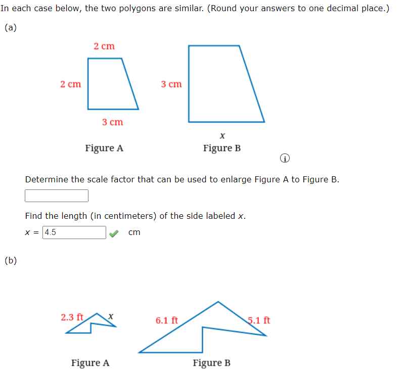 Solved In each case below, the two polygons are similar. | Chegg.com
