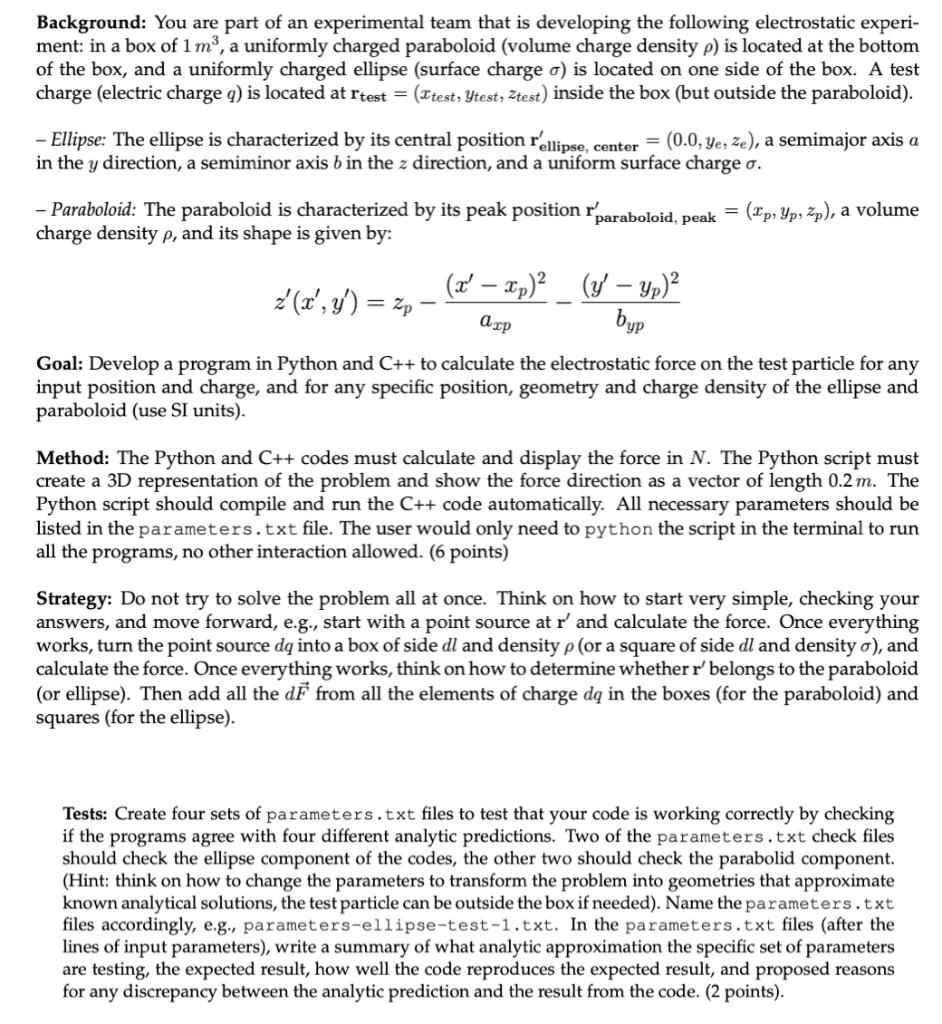 Program to calculate the force acting on a charge | Chegg.com