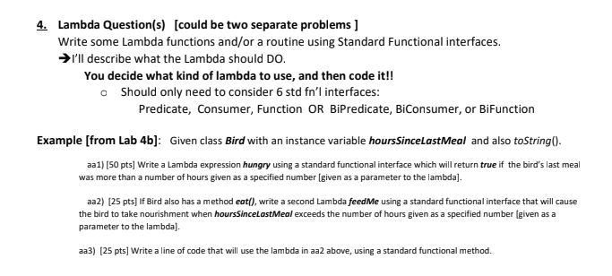4. Lambda Question(s) [could be two separate problems | Chegg.com