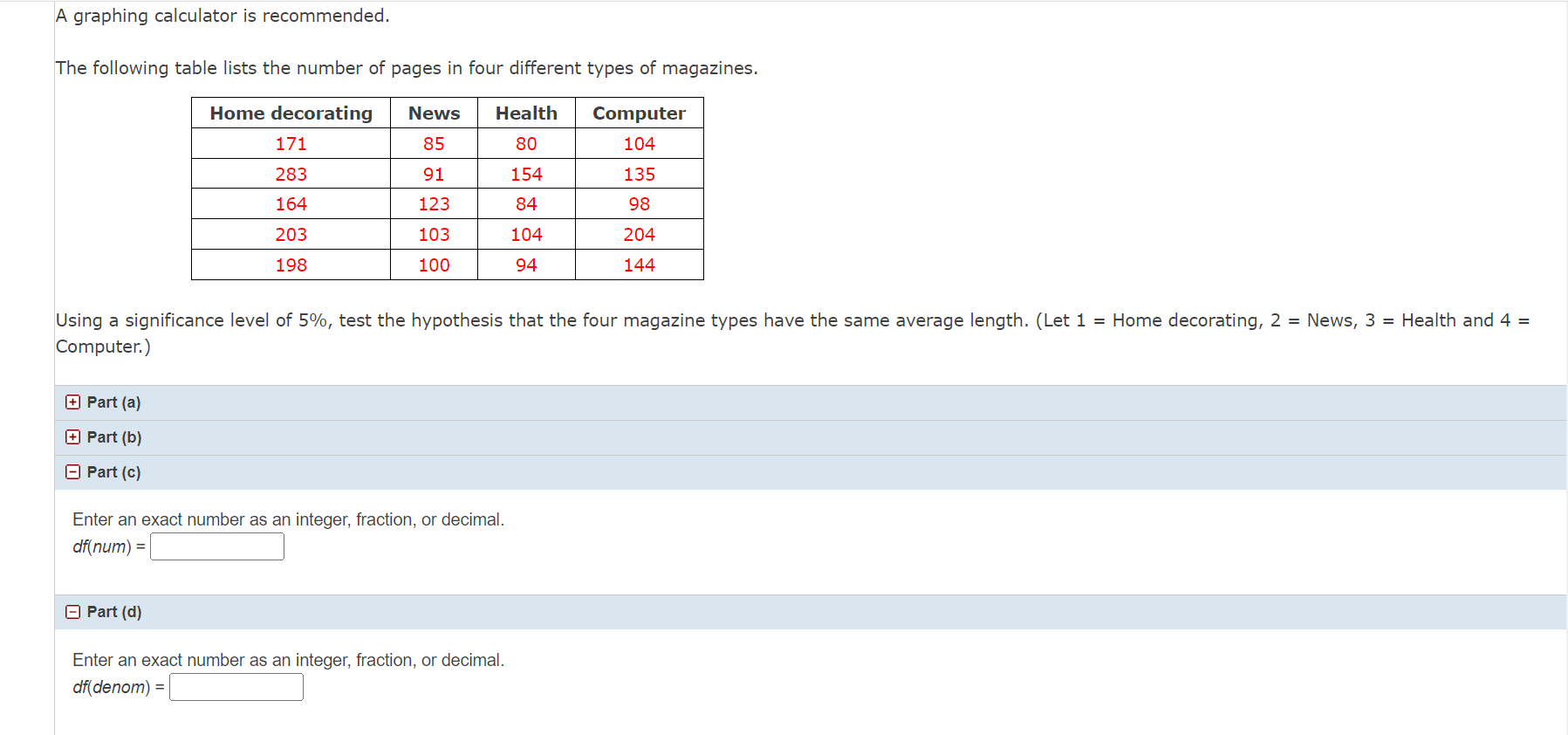 Solved A graphing calculator is recommended. The following | Chegg.com