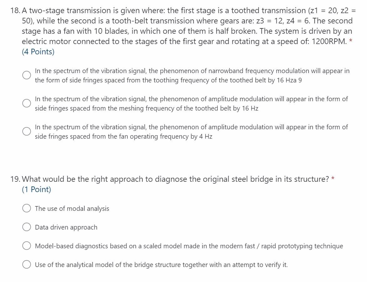 [Solved]: 18. A two-stage transmission is given where: the