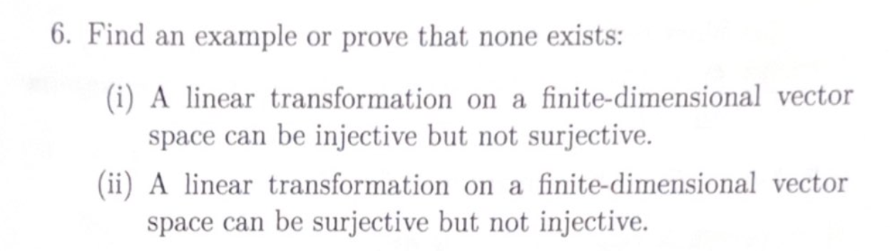 Solved Find an example or prove that none exists:(i) ﻿A | Chegg.com