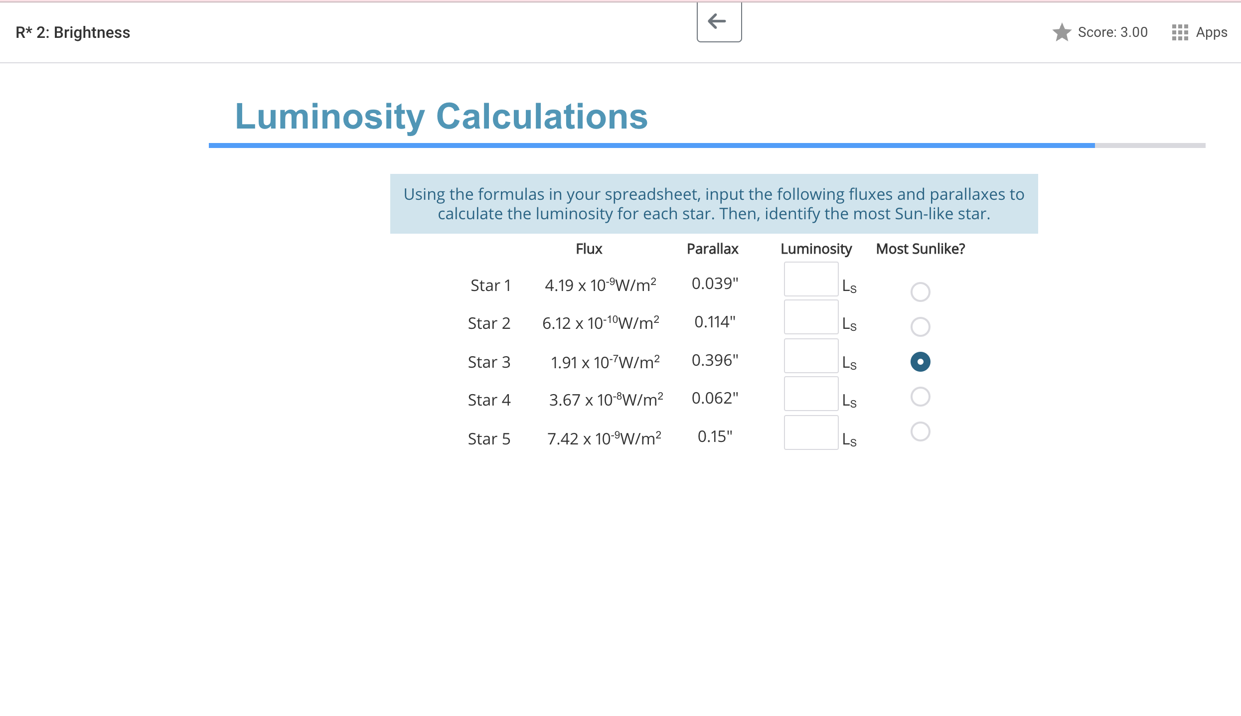 Solved Luminosity Calculations Using the formulas in your | Chegg.com