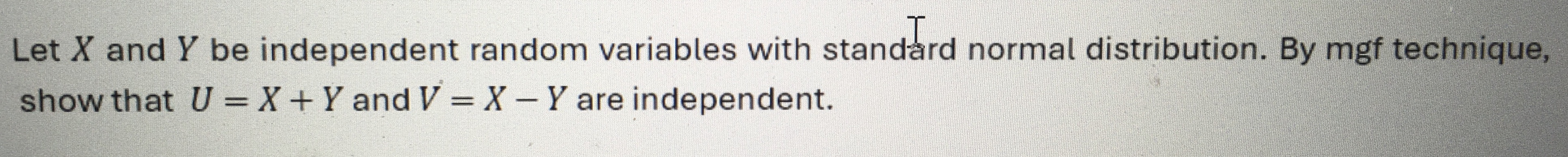 Solved Let x ﻿and Y ﻿be independent random variables with | Chegg.com