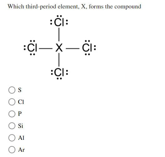 Solved Which third-period element, X, forms the compound | Chegg.com