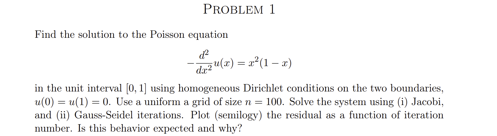 Solved Find the solution to the Poisson equation | Chegg.com