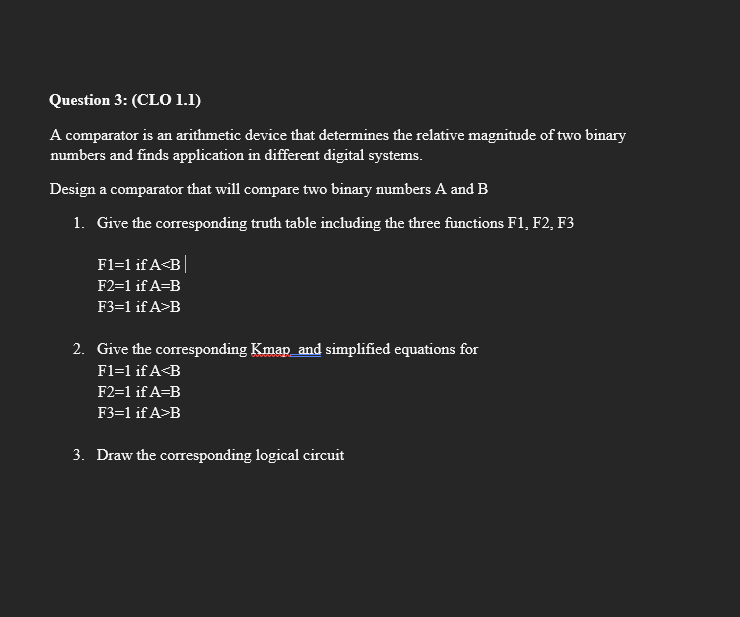 Solved F1=1 if A B | Chegg.com