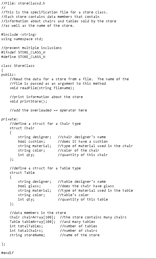 Solved Comments have been added to designate where the code | Chegg.com