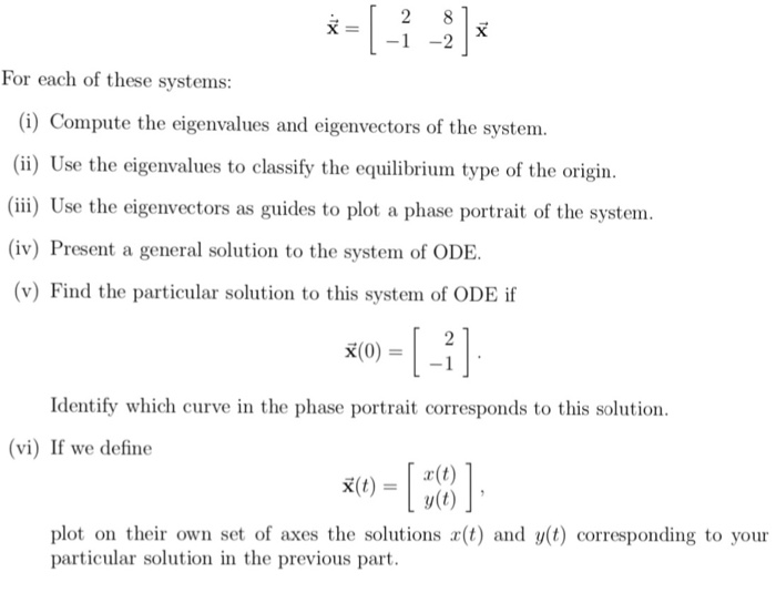 Solved Problem 1. Consider the following first-order systems | Chegg.com