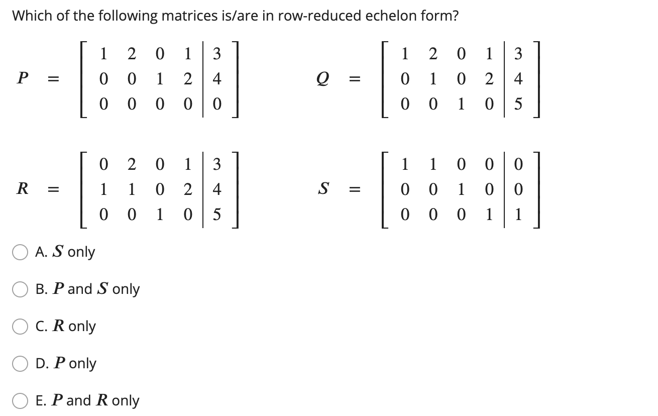 Solved The augmented matrix for a particular system of | Chegg.com