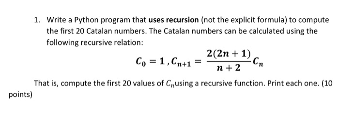 Solved Write a Python program that uses recursion (not the | Chegg.com