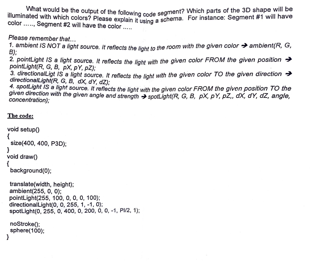 Solved What would be the output of the following code | Chegg.com