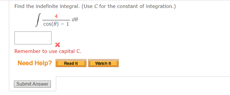 Solved Find the indefinite integral. (Use C for the constant | Chegg.com