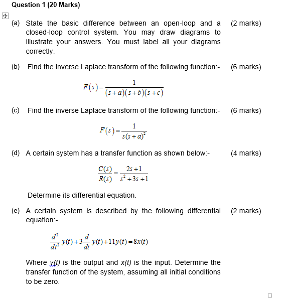 Solved Question 1 (20 Marks) (a) State the basic difference | Chegg.com