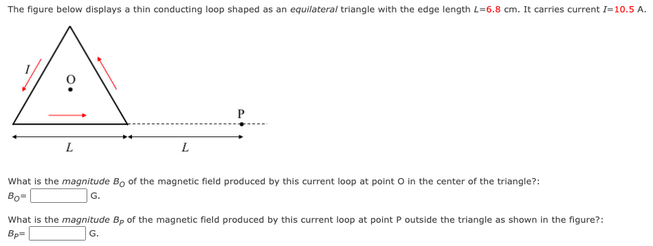 Solved The Figure Below Displays A Thin Conducting Loop