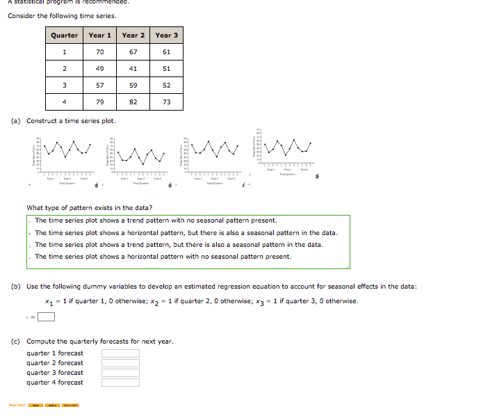 Solved A statistical program is recommended. Consider the | Chegg.com