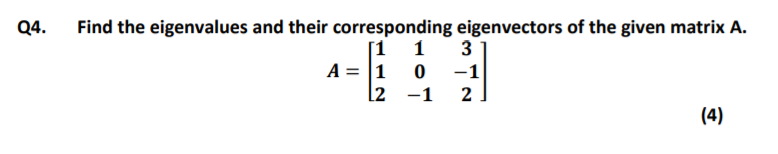 Solved Find the eigenvalues and their corresponding | Chegg.com