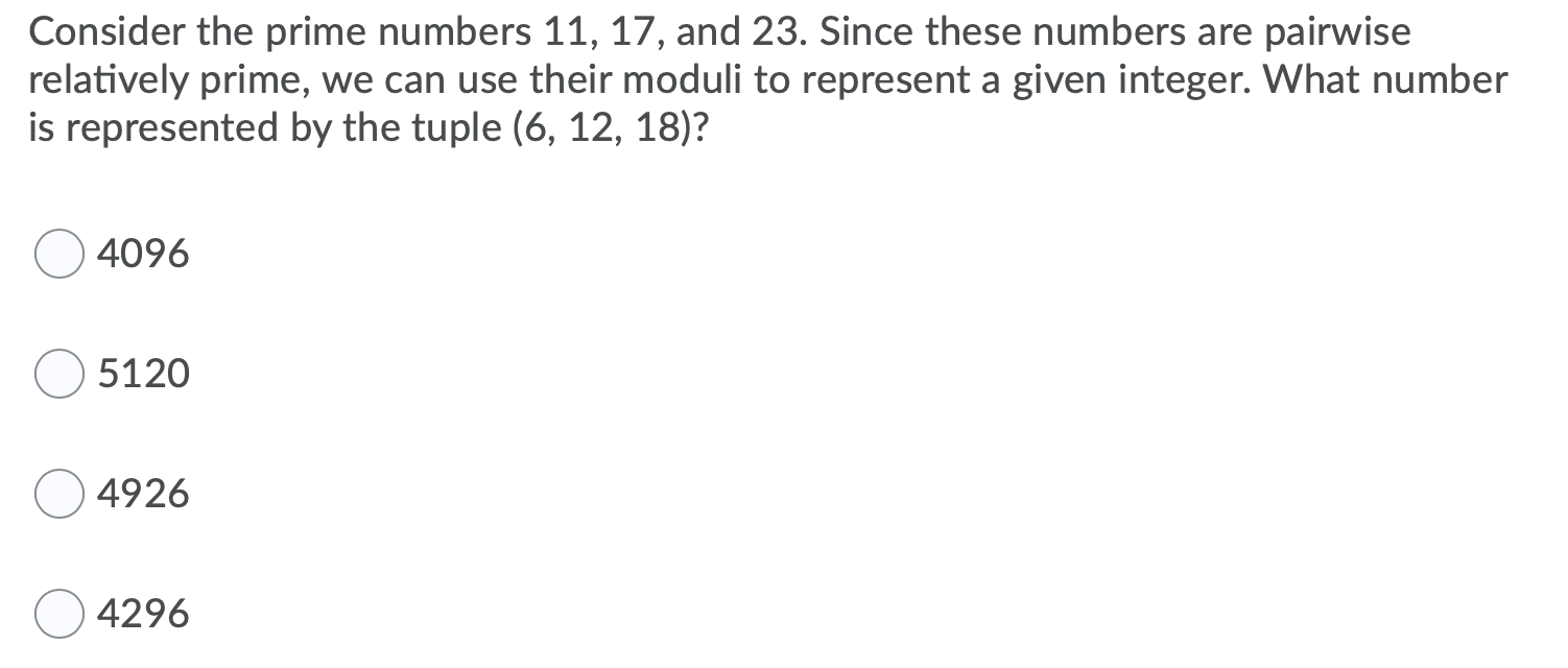 Solved Consider the prime numbers 43, 157, 223, and 337. | Chegg.com