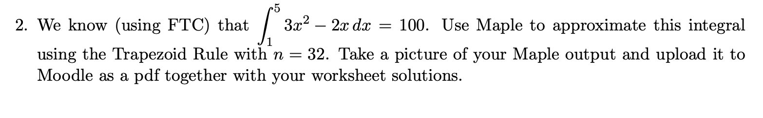 Solved By Maple, they mean the table input you can do on a | Chegg.com