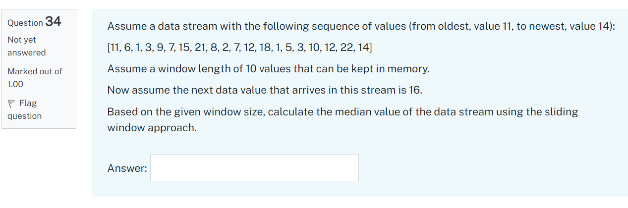 Solved Assume a data stream with the following sequence of | Chegg.com