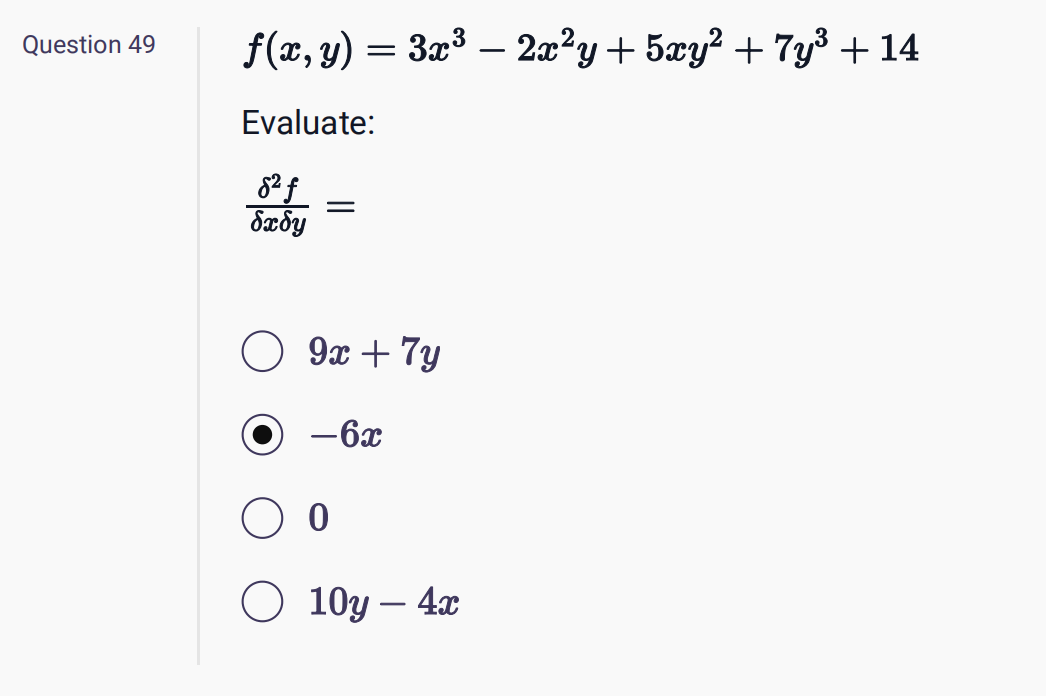 Solved Question 47 Evaluate: | Chegg.com