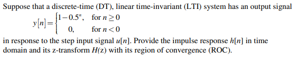 Solved Suppose that a discrete-time (DT), linear | Chegg.com