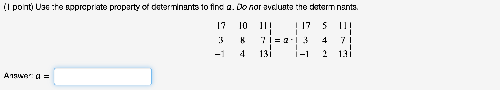 Solved Answer: a= | Chegg.com