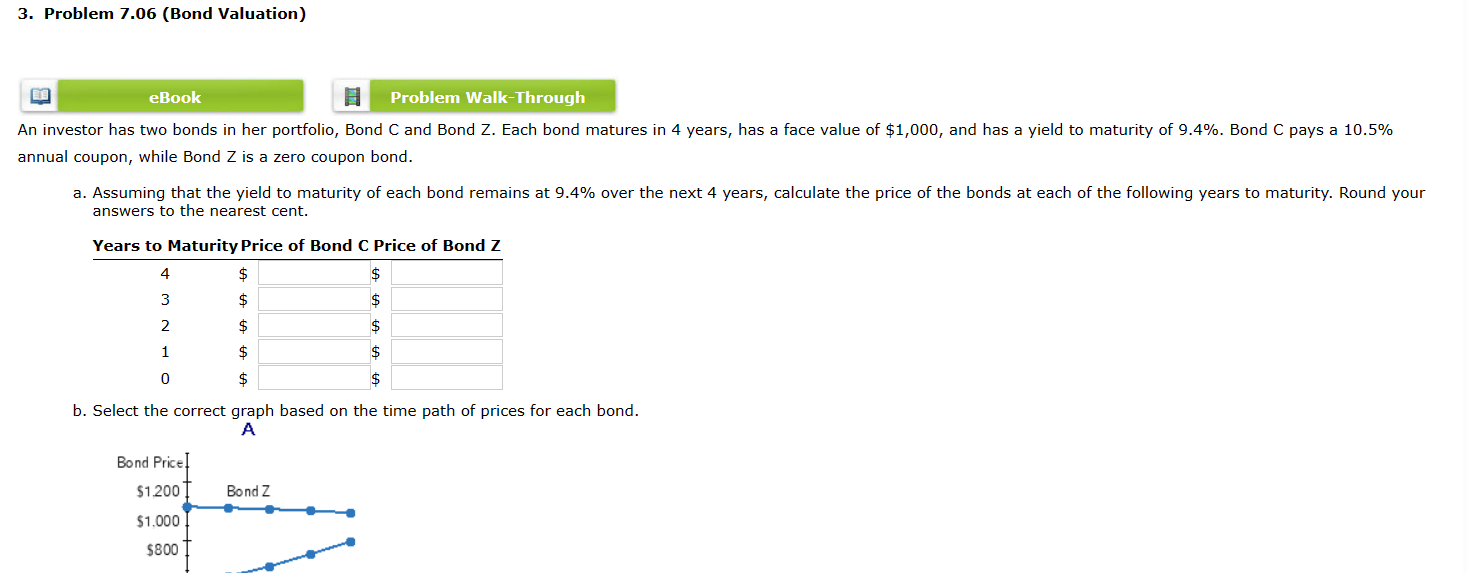 Solved 3. Problem 7.06 (Bond Valuation) annual coupon, while | Chegg.com