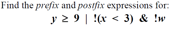 Solved Find the prefix and postfix expressions for: y 29 | | Chegg.com
