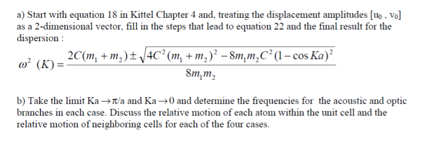 Solved a) Start with equation 18 in Kittel Chapter 4 and, | Chegg.com