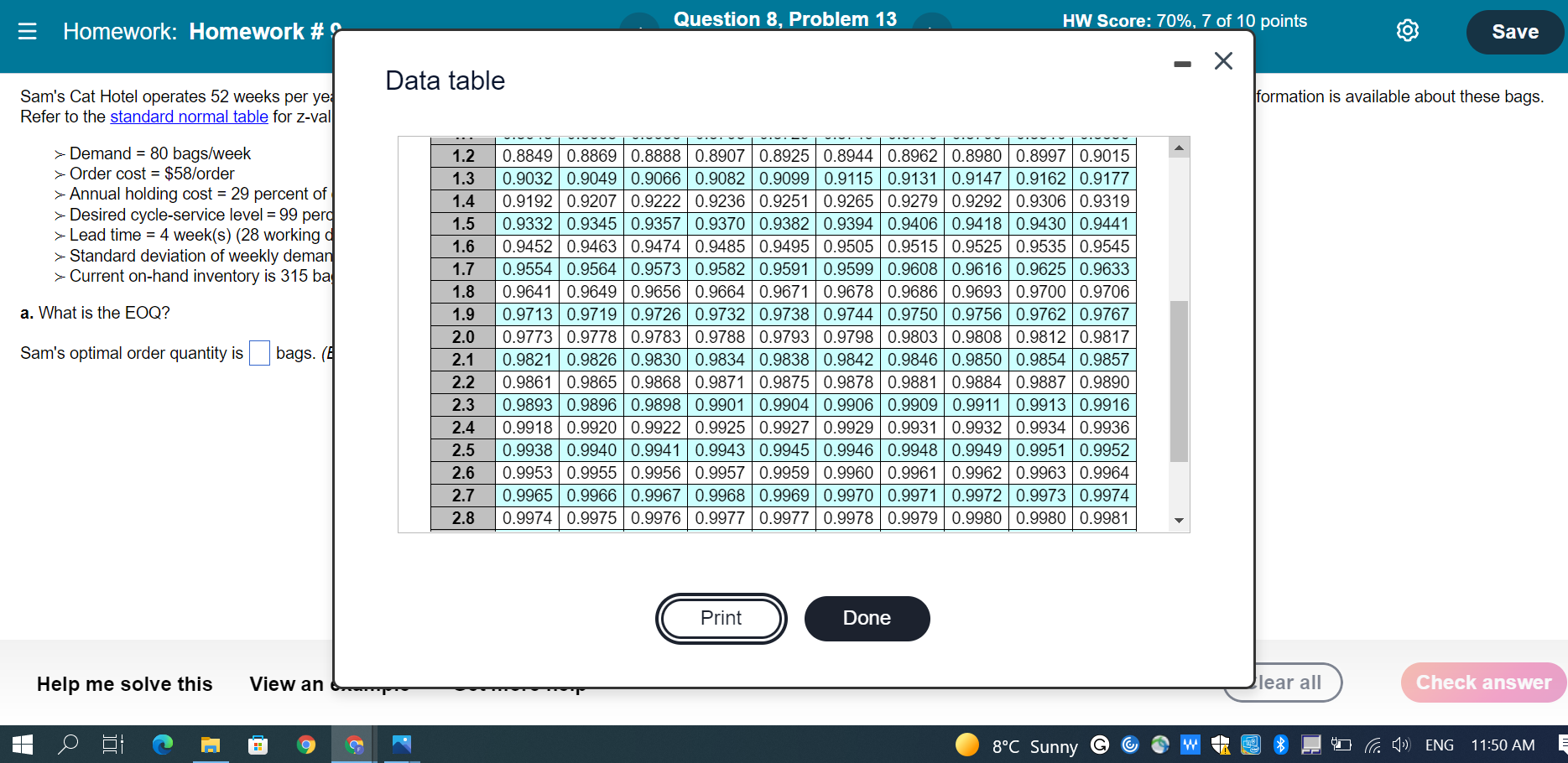Solved Homework: Homework #9 Question 8, Problem 13 Part 1 | Chegg.com