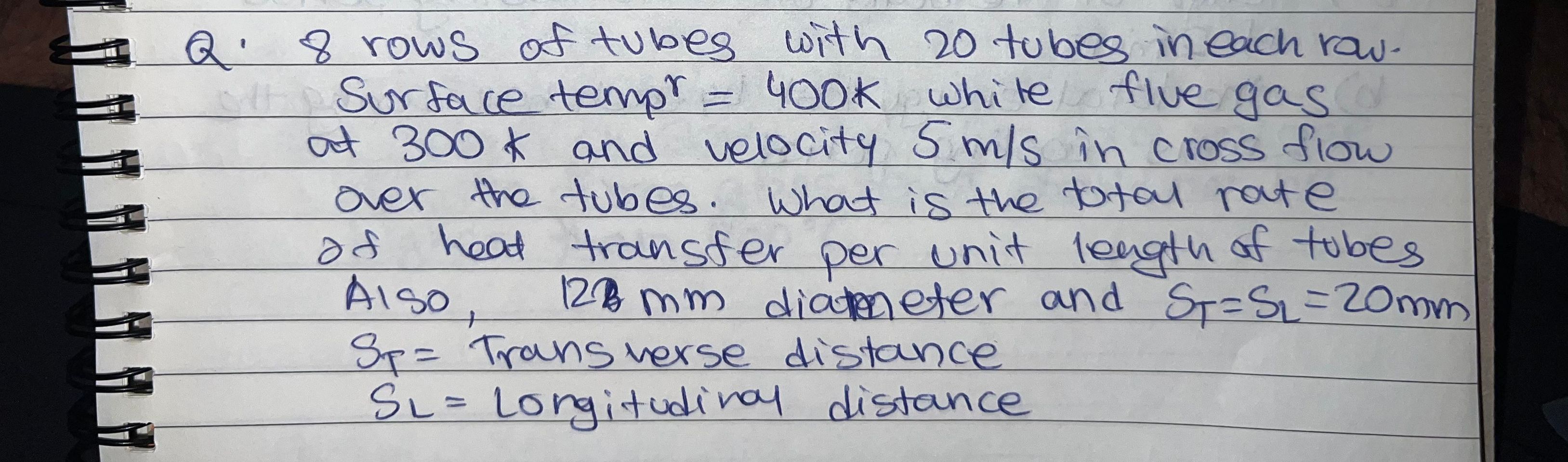 Q. 8 rows of tubes with 20 tubes in each row. Surface | Chegg.com