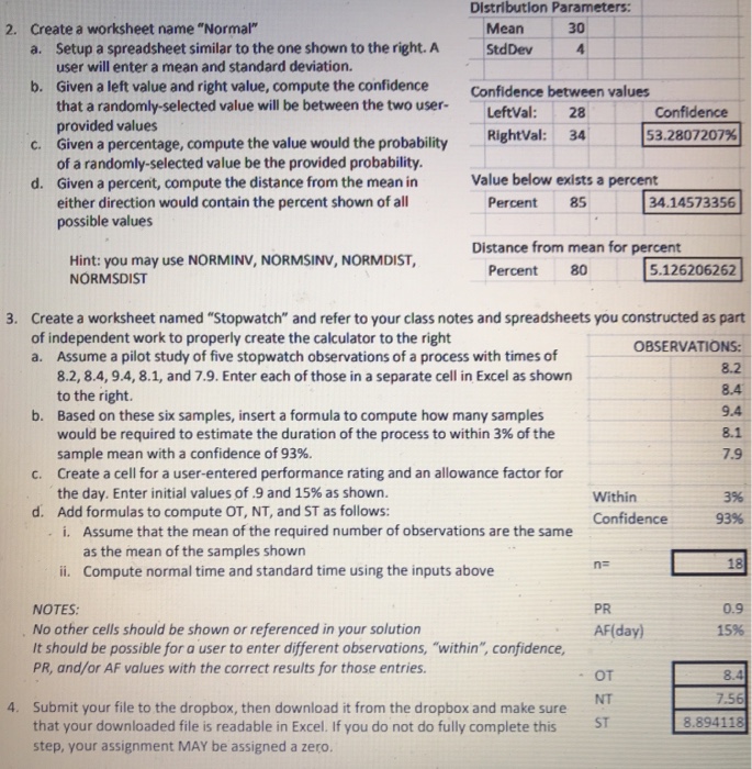 Solved Distribution Parameters 2 Create A Worksheet Name