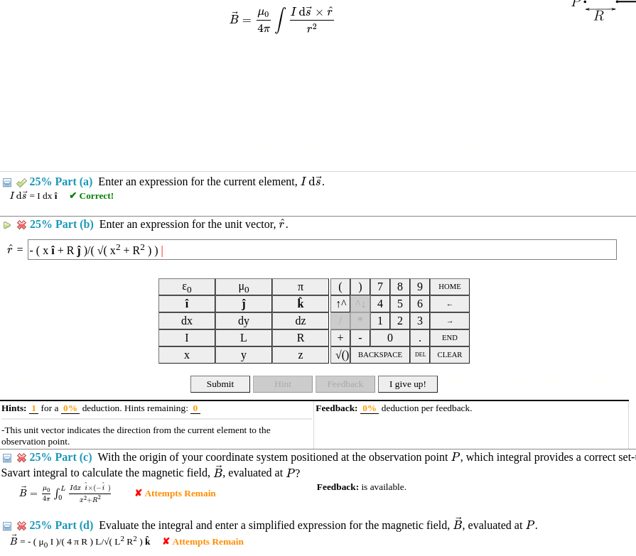 Solved L KI P: R 1 B μο 47 Ida xr r2 R R 25% Part (a) | Chegg.com