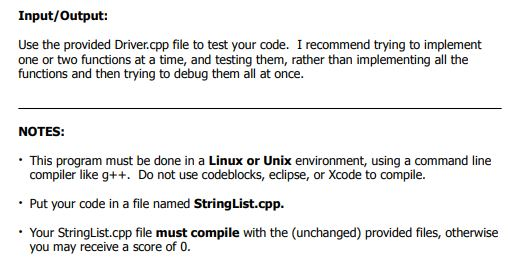 Problem: Implement an interface that manipulates a | Chegg.com
