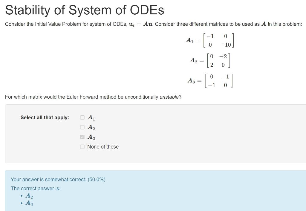 Solved Stability of System of ODES Consider the Initial | Chegg.com
