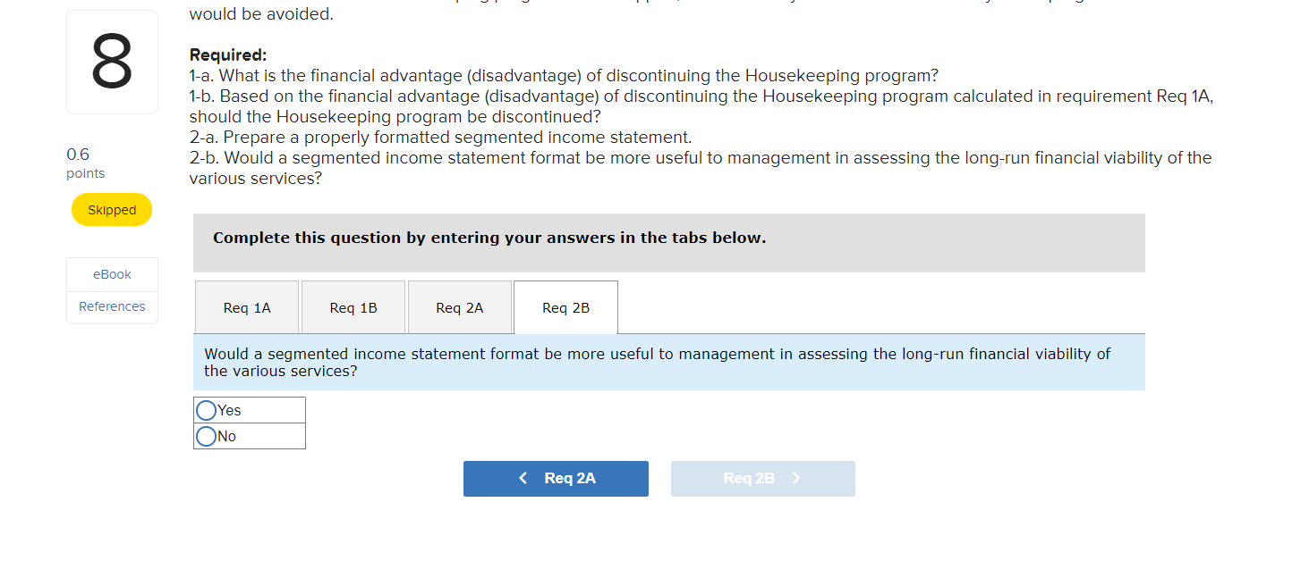 Solved Problem 13-19 (Algo) Dropping or Retaining a Segment | Chegg.com