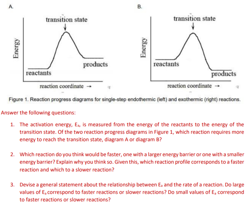Solved A B Transition State Transition State Energy Energy