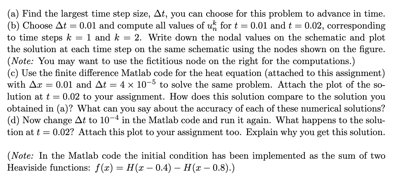 Solved ut=uxx for t>0,0≤x≤1 with boundary conditions | Chegg.com