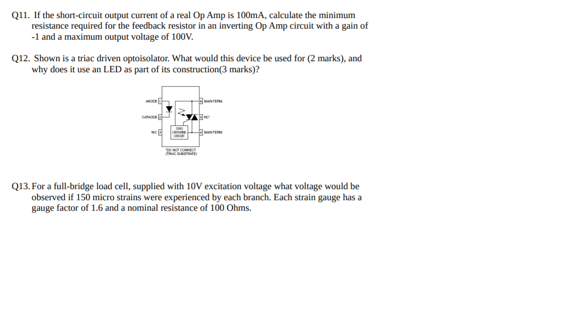 Solved Q11. If the short-circuit output current of a real Op | Chegg.com