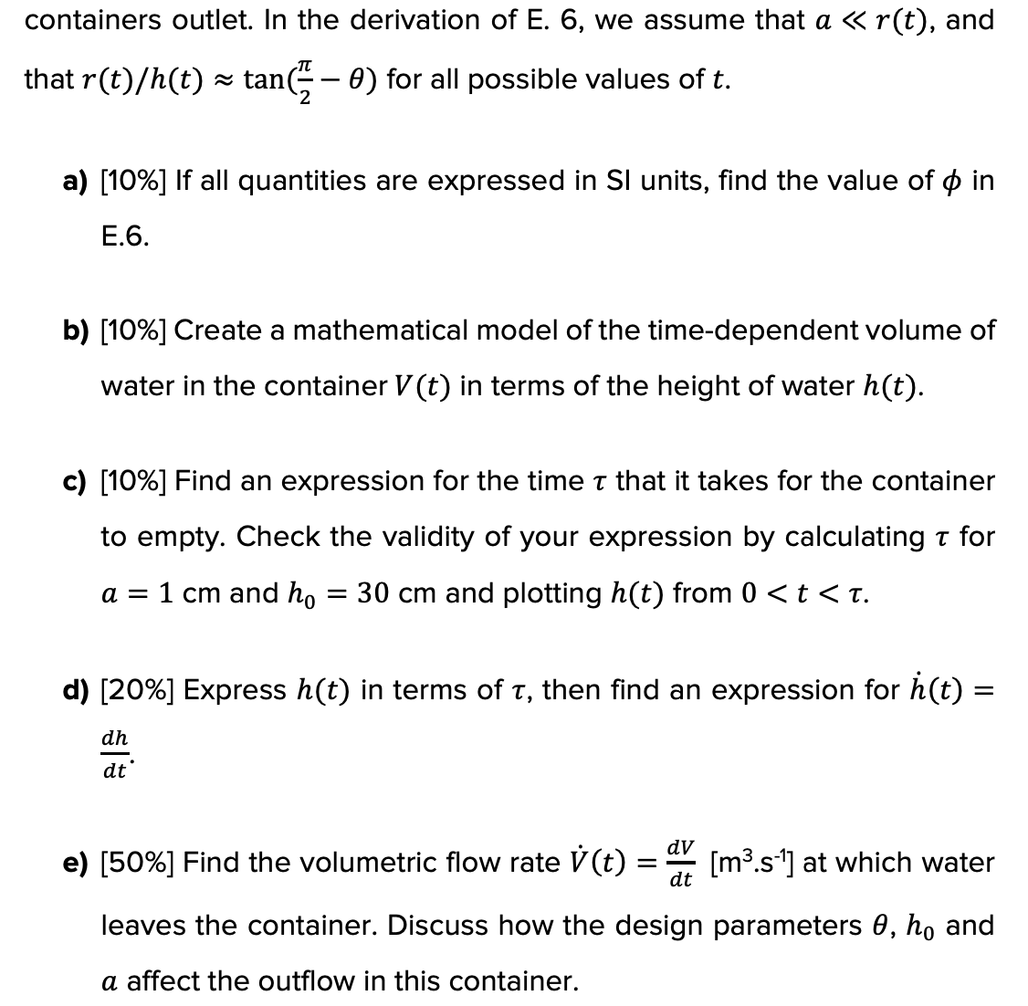 Solved Figure 3 displays a conical container filled with | Chegg.com